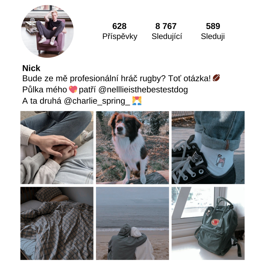 Instagramy hlavních postav – Humbook