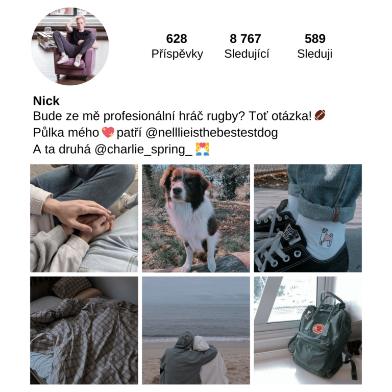 Instagramy hlavních postav – Humbook