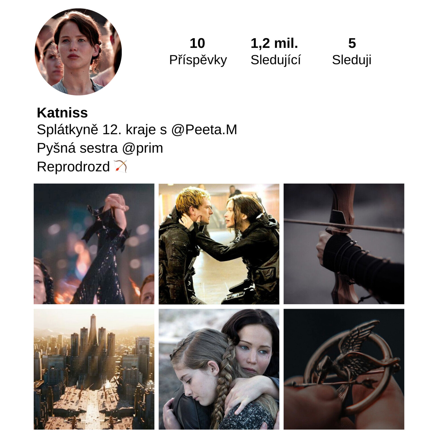 Instagramy hlavních postav – Humbook